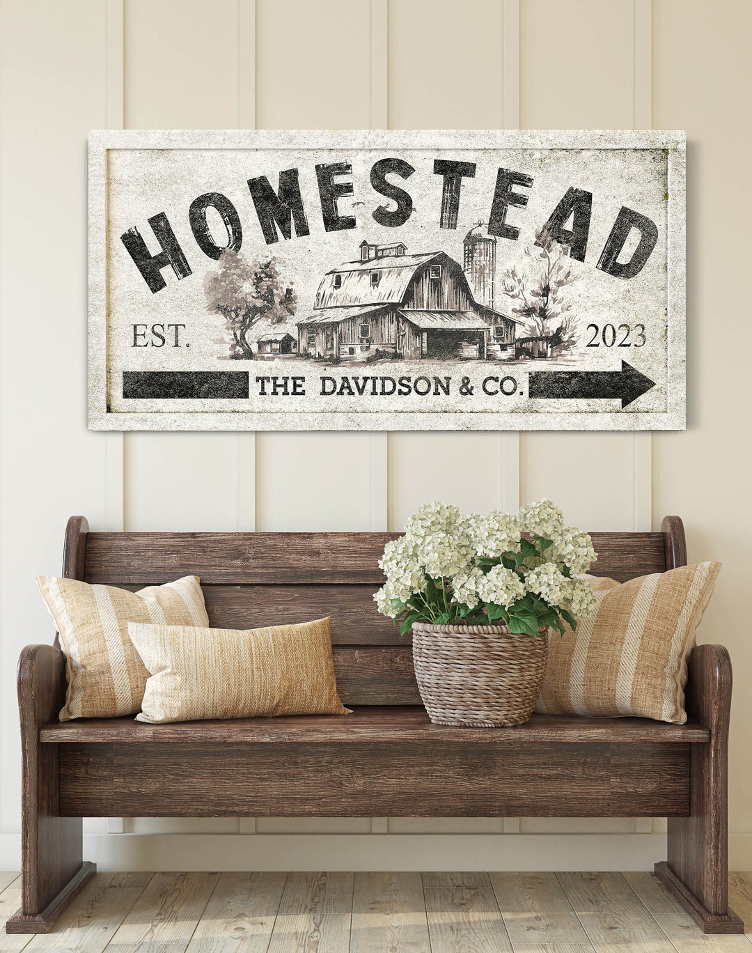 Personalized Family Est Homestead Sign, Personalized Farm Wall Decor ...