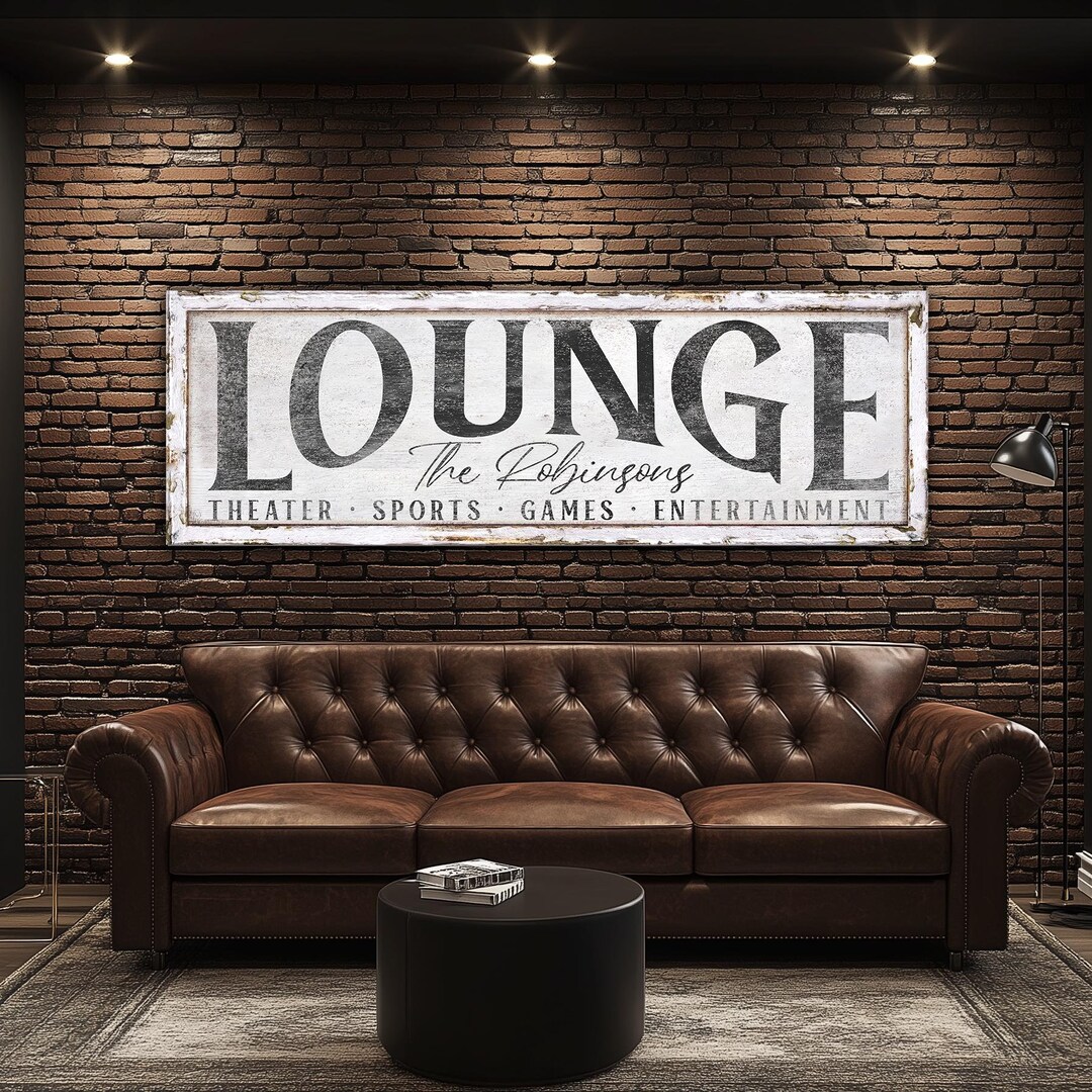 Personalized Lounge Sign, Family Name Sign, Custom Sign, Home Bar Signs ...