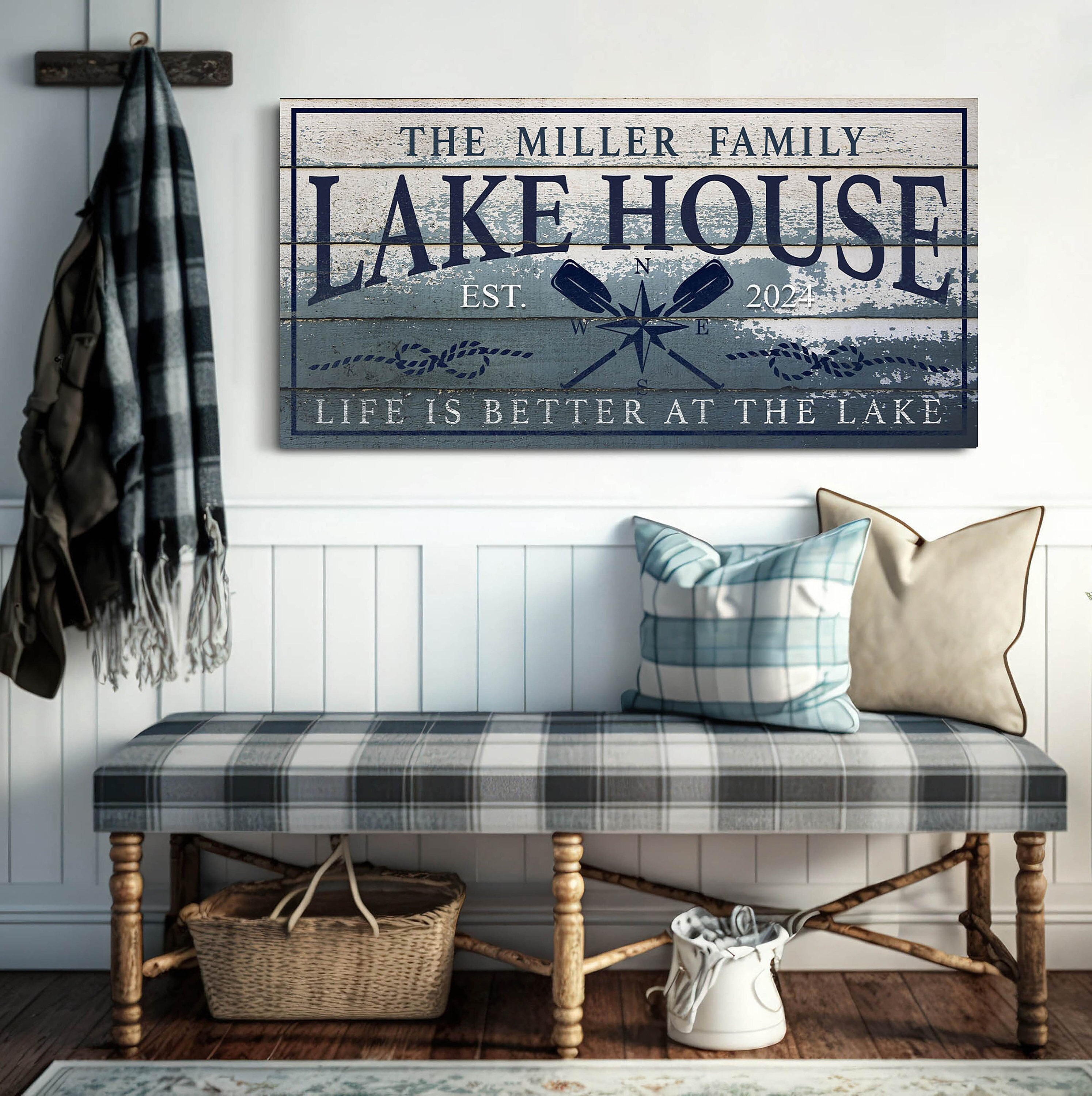 Custom Lake House Sign, Personalized Lake House Decor, Family Lake Life ...