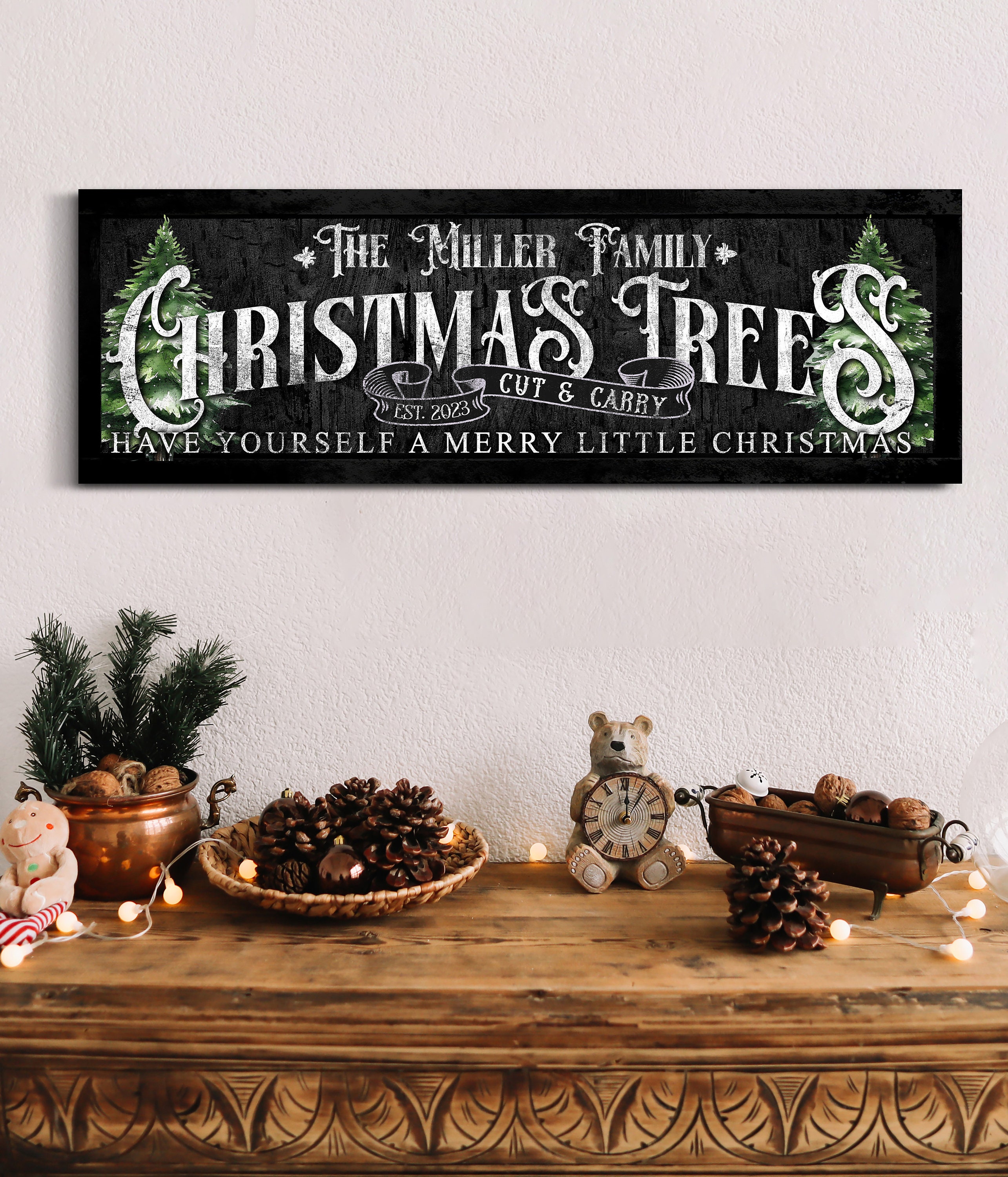 Custom Christmas Tree Farm Sign, Old Fashioned Christmas, Christmas ...