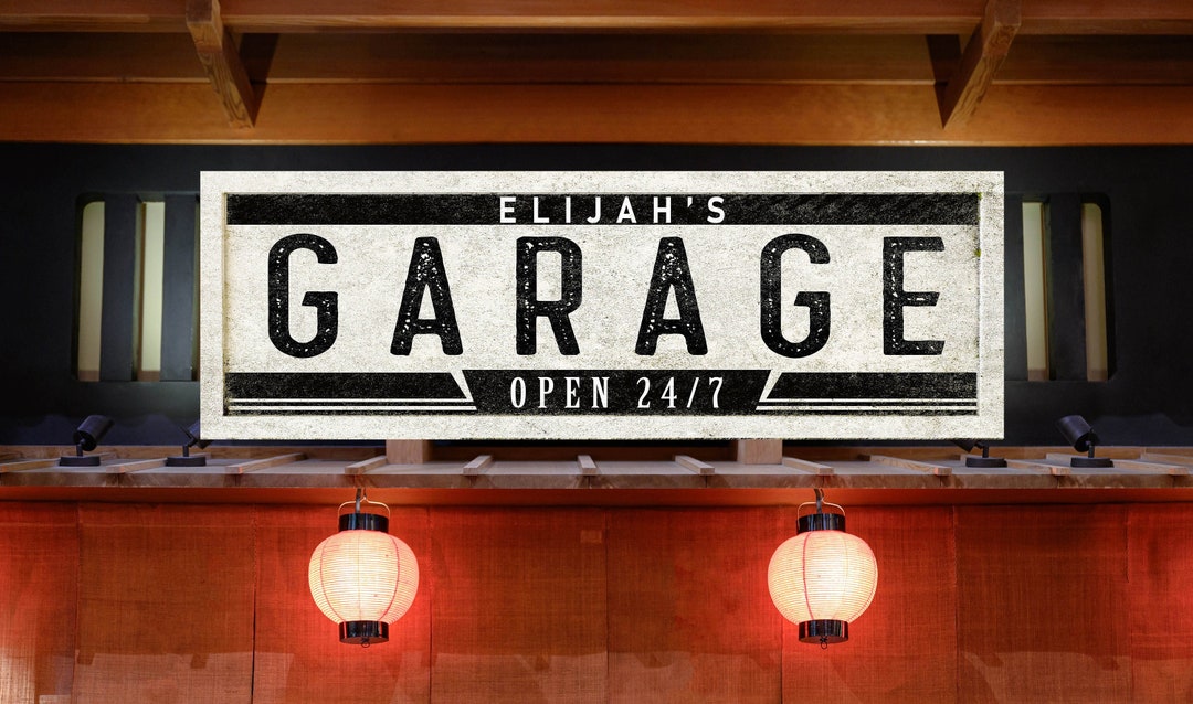 Custom Garage Sign, Garage Decor, Personalized Name Garage, Man Cave ...