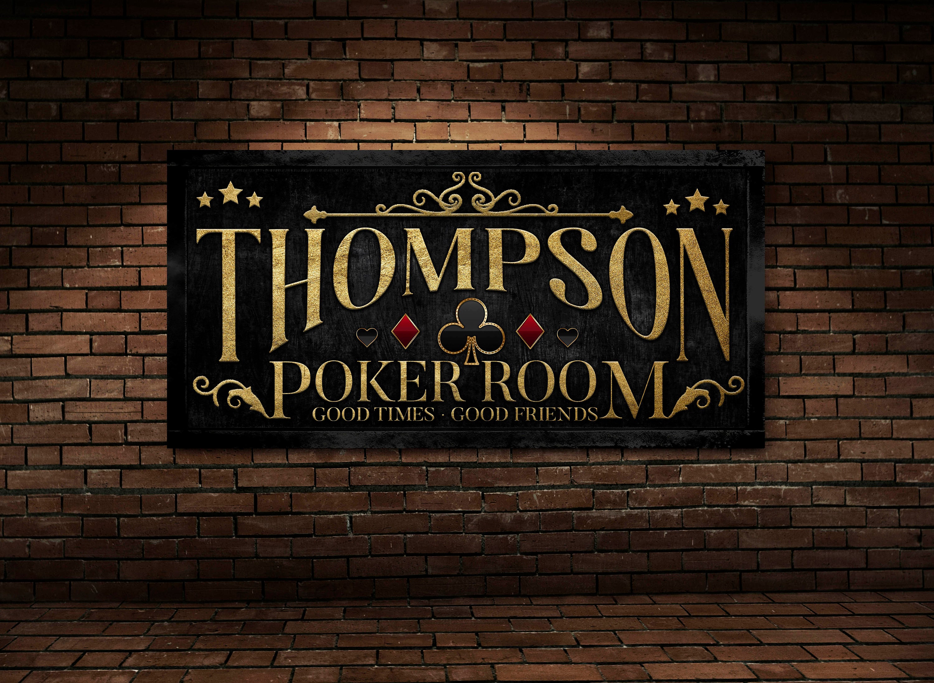 Custom Poker Room Sign, Rustic Game Room Decor, Poker Decor, Lounge Bar ...