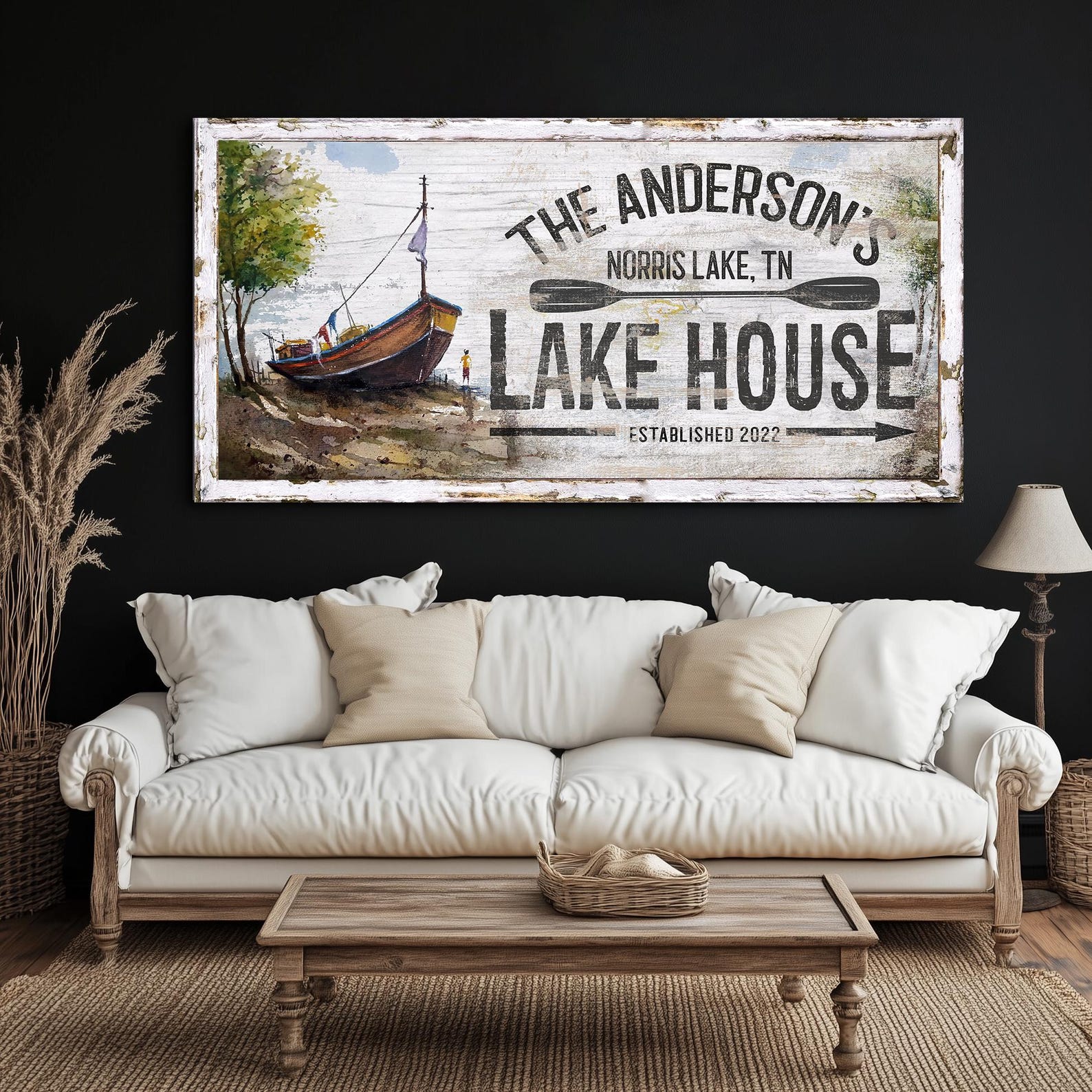 Personalized Lake House Sign, Custom Lake House Wall Decor, Sign for ...