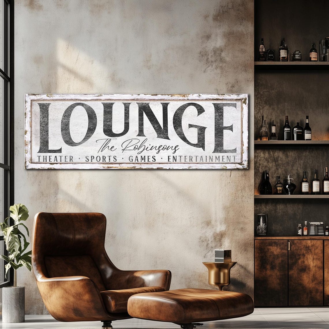 Personalized Lounge Sign, Family Name Sign, Custom Sign, Home Bar Signs ...