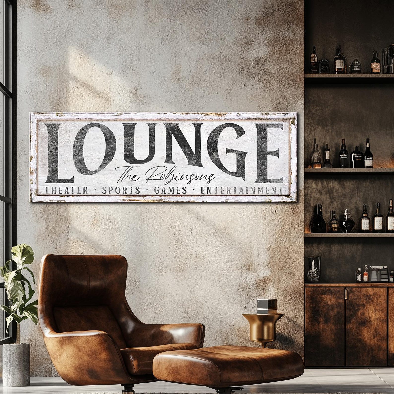 Personalized Lounge Sign, Family Name Sign, Custom Sign, Home Bar Signs ...
