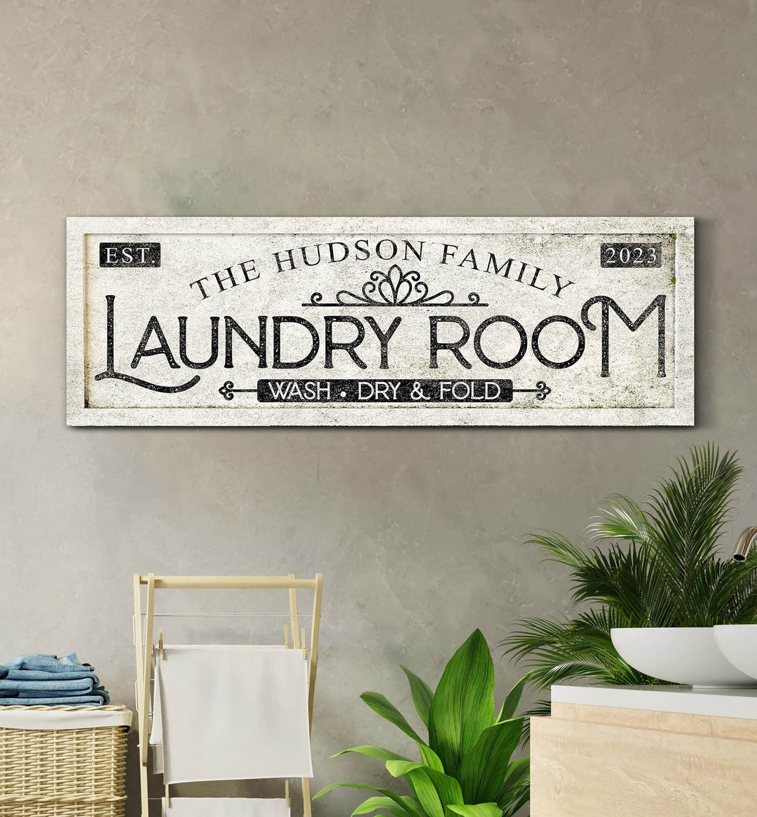 Personalized Laundry Sign, Custom Laundry Room Sign, Personalized ...