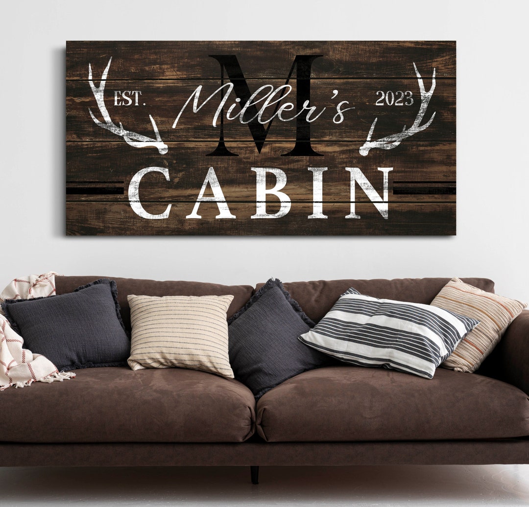 Custom Cabin Sign, Personalized Cabin Sign, Family Cabin Signs, Cabin ...