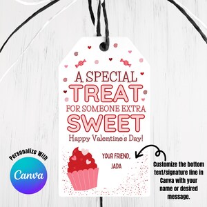 Printable Valentine's Day Treat for Someone Extra Sweet Gift Tag ...
