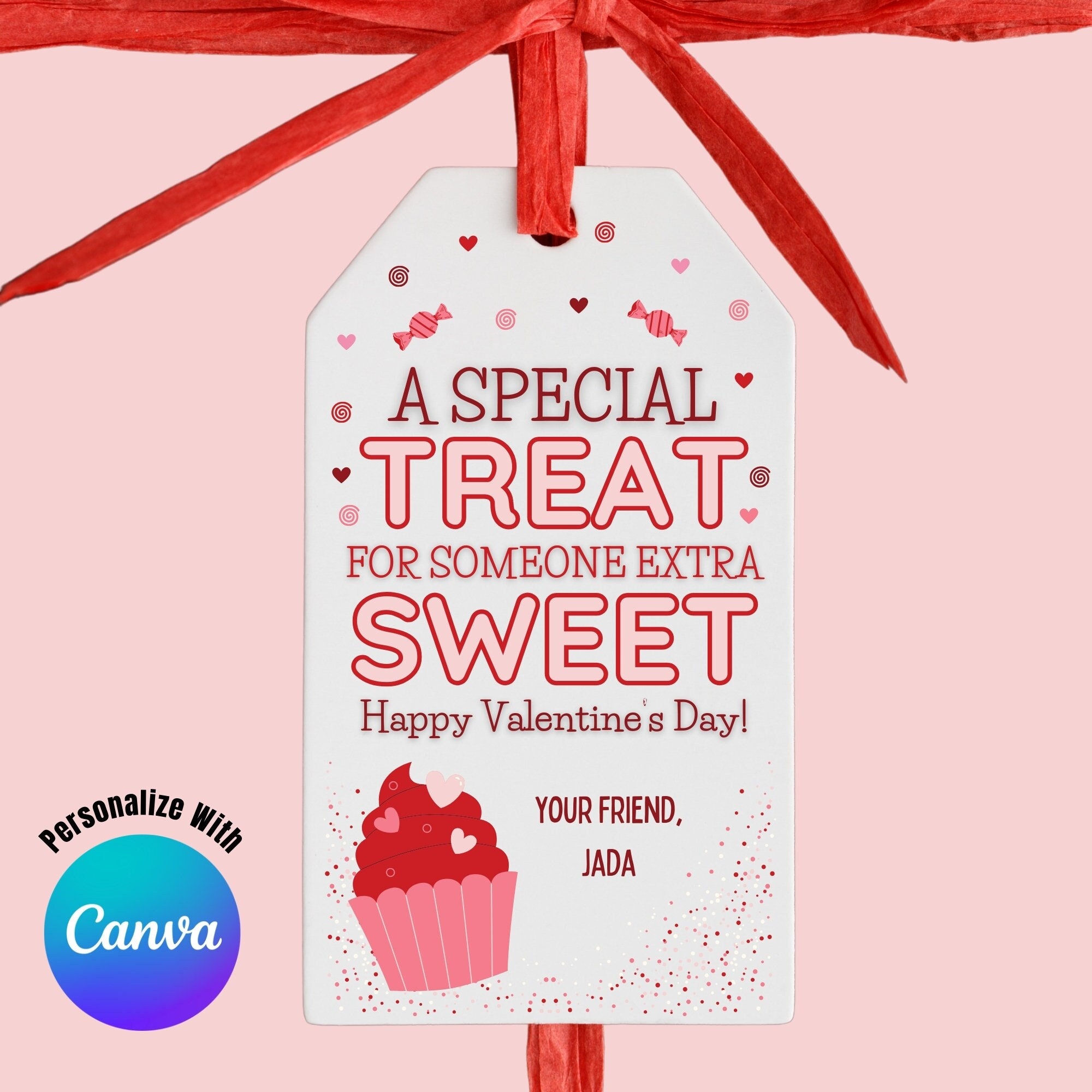 Printable Valentine's Day Treat for Someone Extra Sweet Gift Tag ...