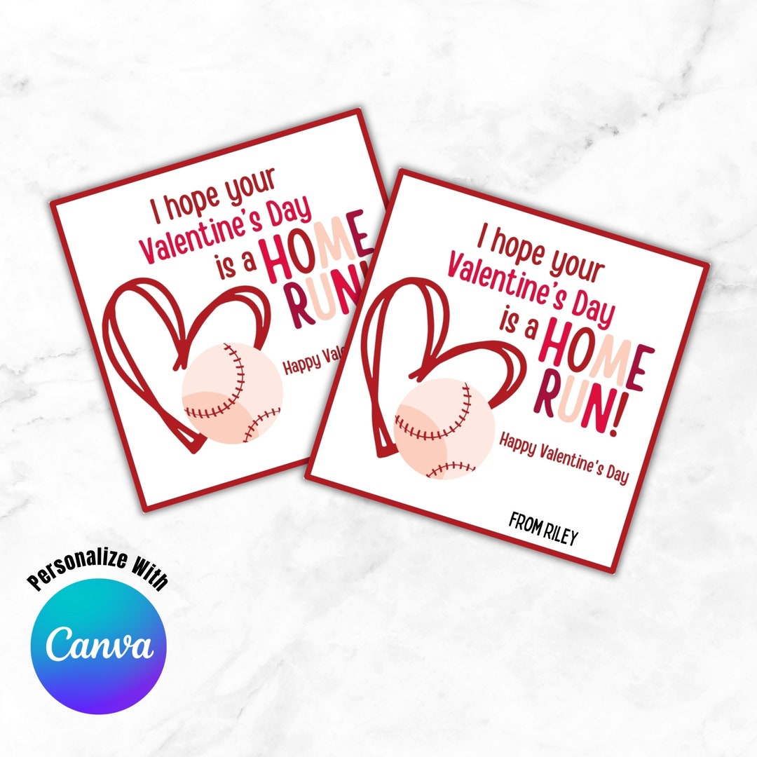 Baseball Valentines Day Cards for Kids Printable Classroom Exchange ...