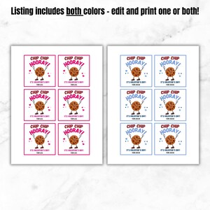 Valentine Printable Cards for Kids Cookie Tag School Classroom Exchange ...