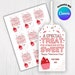 Printable Valentine's Day Treat for Someone Extra Sweet Gift Tag ...