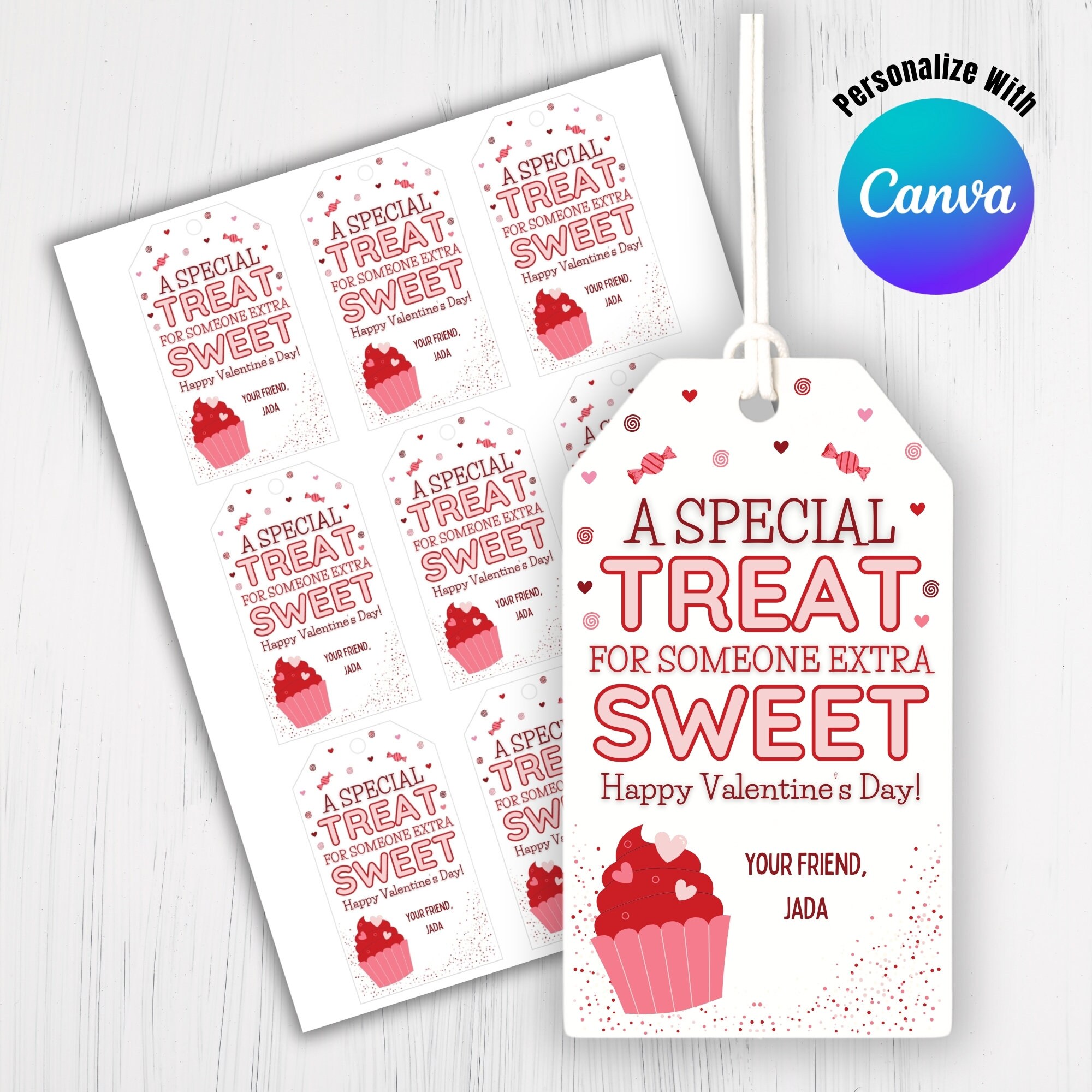 Printable Valentine's Day Treat for Someone Extra Sweet Gift Tag ...