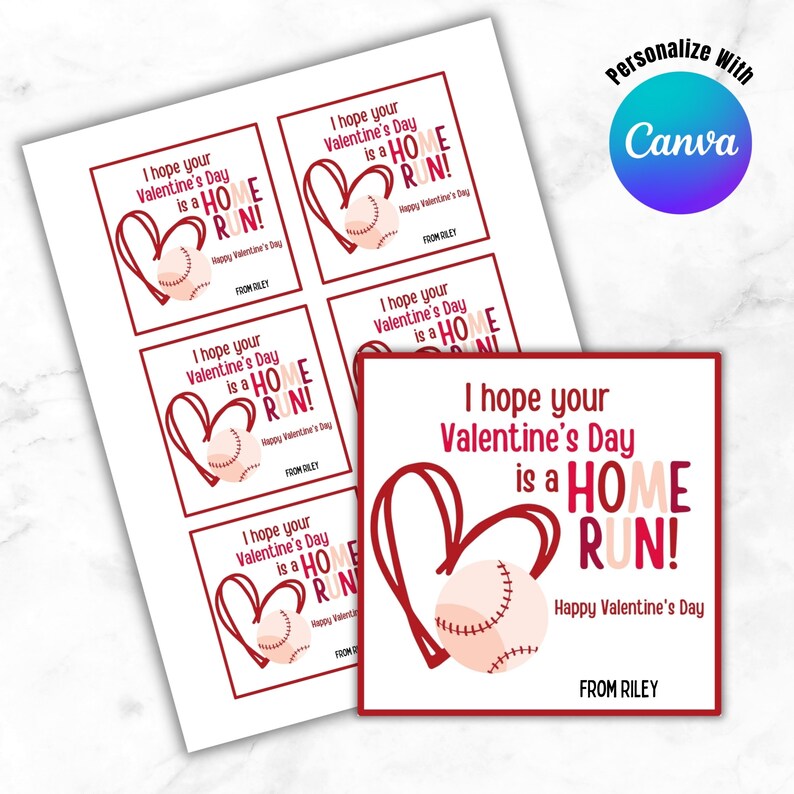 Baseball Valentines Day Cards for Kids Printable Classroom Exchange ...