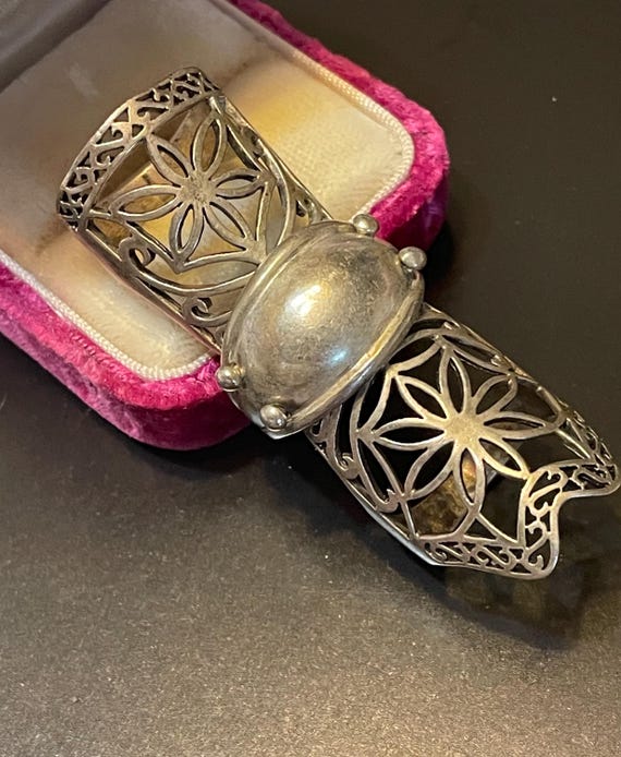 Antique Sterling Silver Articulated Armour Three Knuc… - Gem
