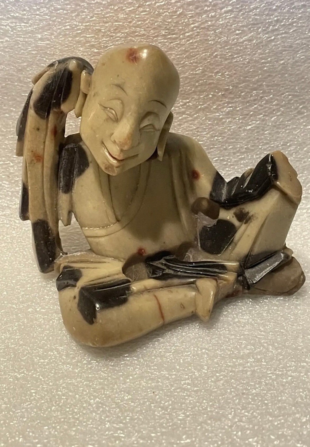 Fine 1940’s Chinese Carved Soapstone A Figure of Smiling Monk - Etsy