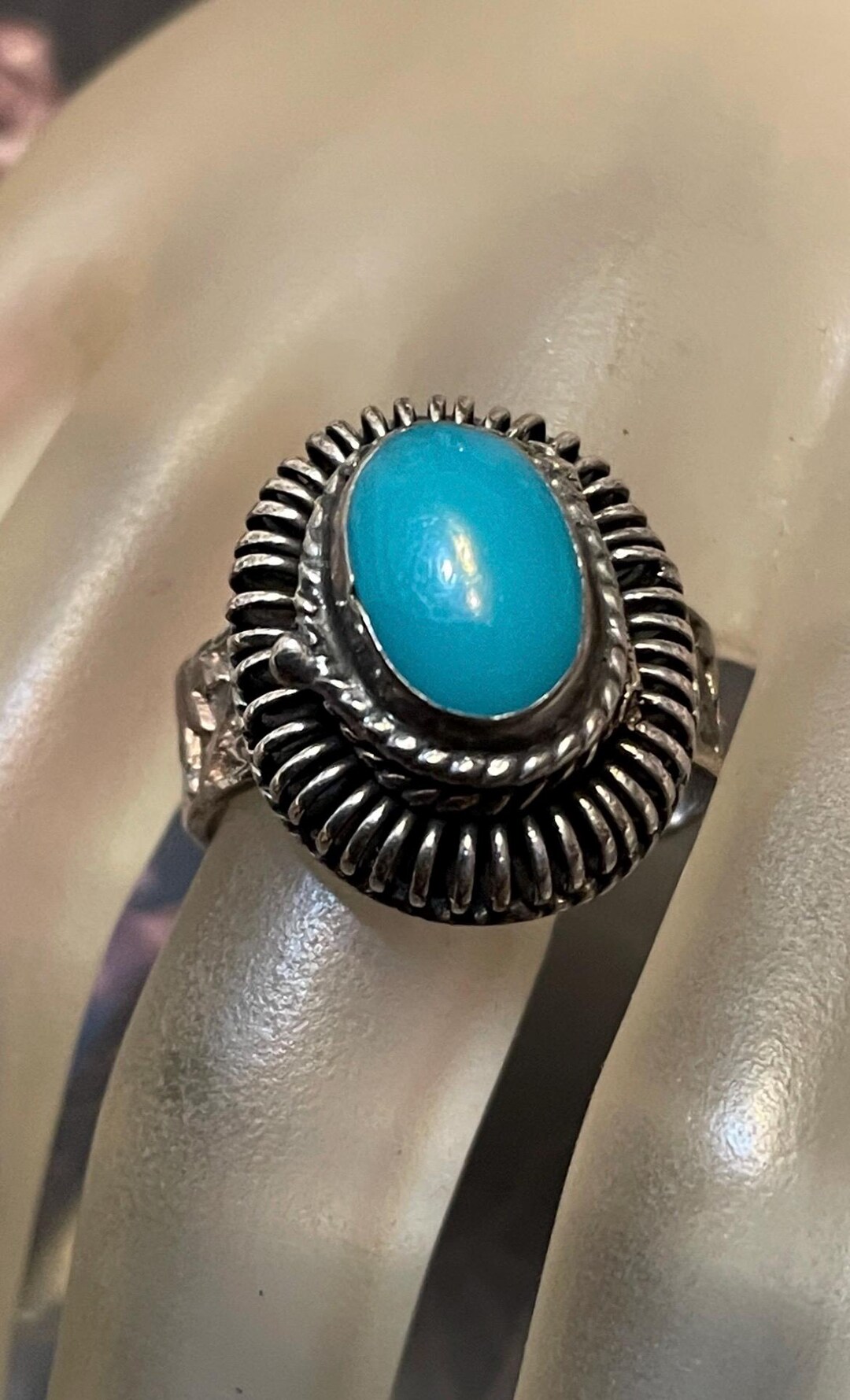 Rare Antique Sterling Silver Locket/ Poison Ring With Natural Blue ...