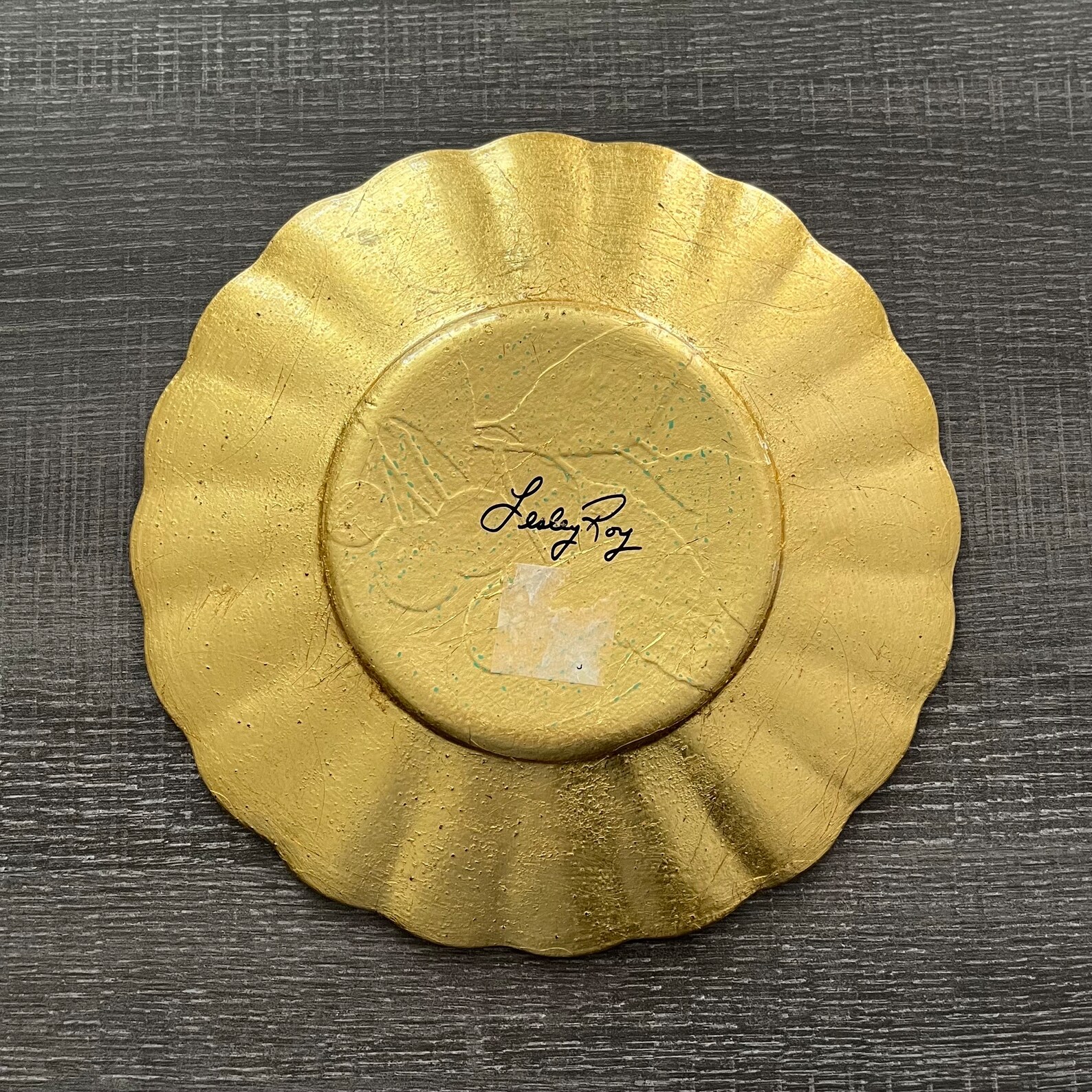 Vintage Lesley Roy 24k Small Gold Plate - 1929 9” Fluted Cherries - Fruit Orchard Collection - Etsy