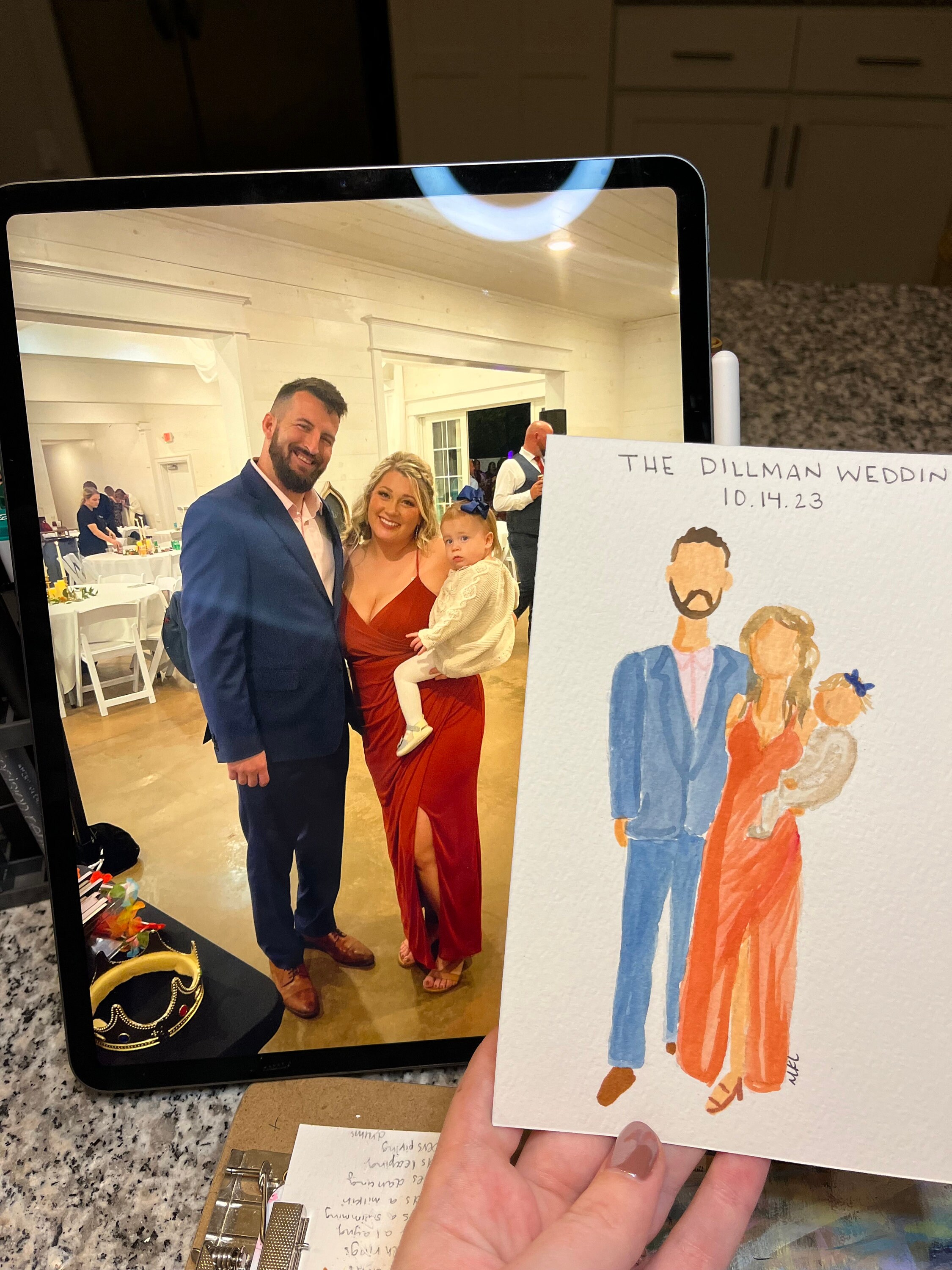 Live Event and Wedding Guest Portraits Wedding Favors - Etsy