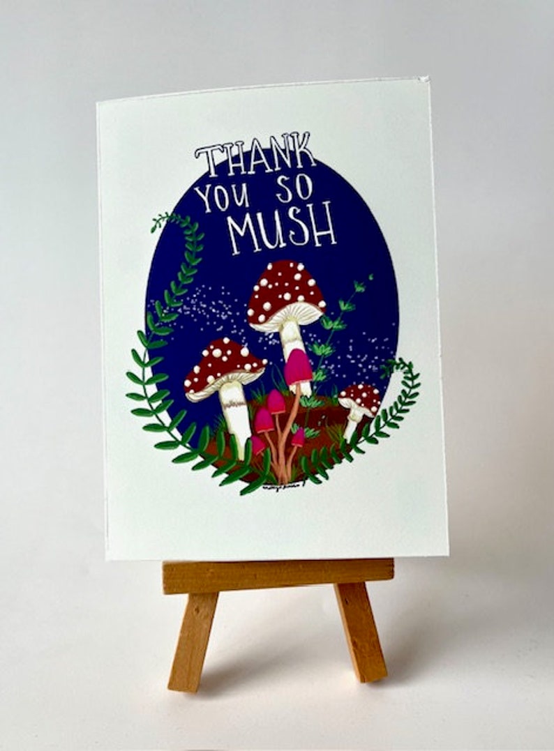 Thank You Card- Magical Mushrooms - Etsy