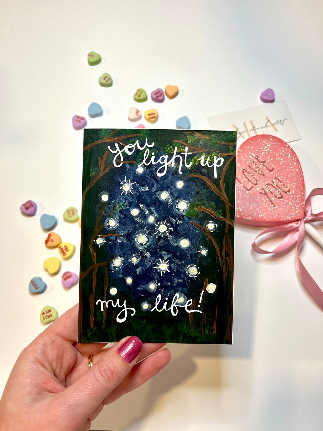 Valentines Day Card- You Light up My Life - Etsy