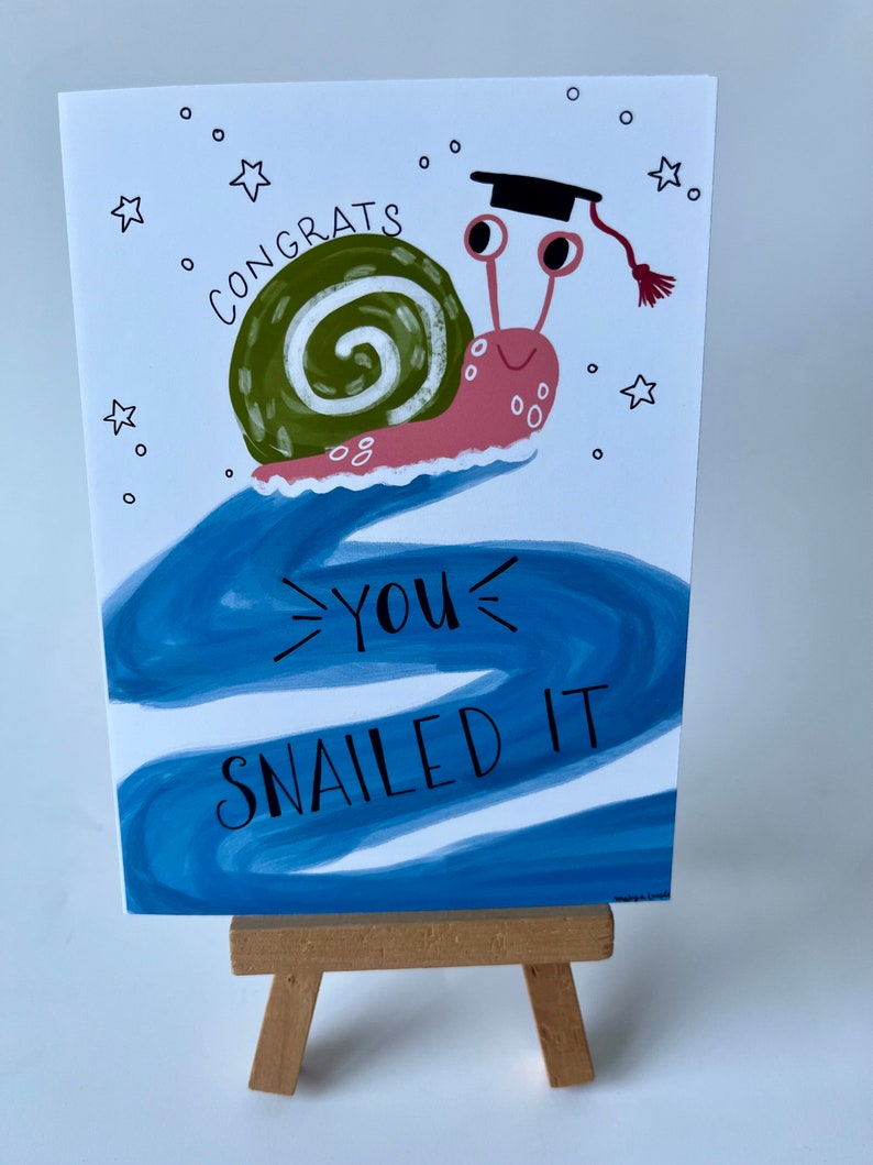 Congrats You Snailed It- Graduation Card - Etsy