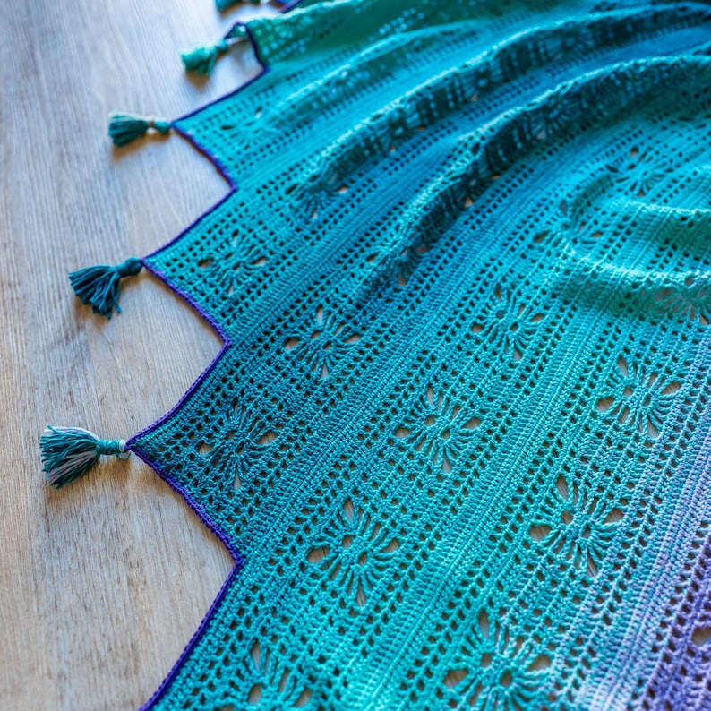 Ethereal Path Shawl, Crochet Pattern, Triangular Shawl, Lacy Openwork, Crochet Wrap, Lightweight ...