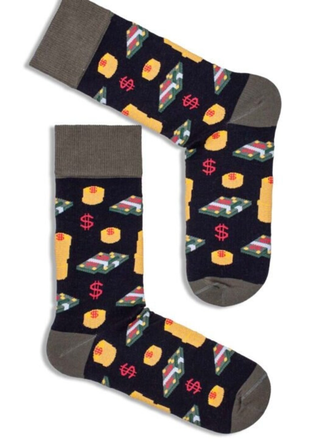 Money Dollars Coins Lucky Men Socks, Funny Socks, Cozy Socks, Socks ...
