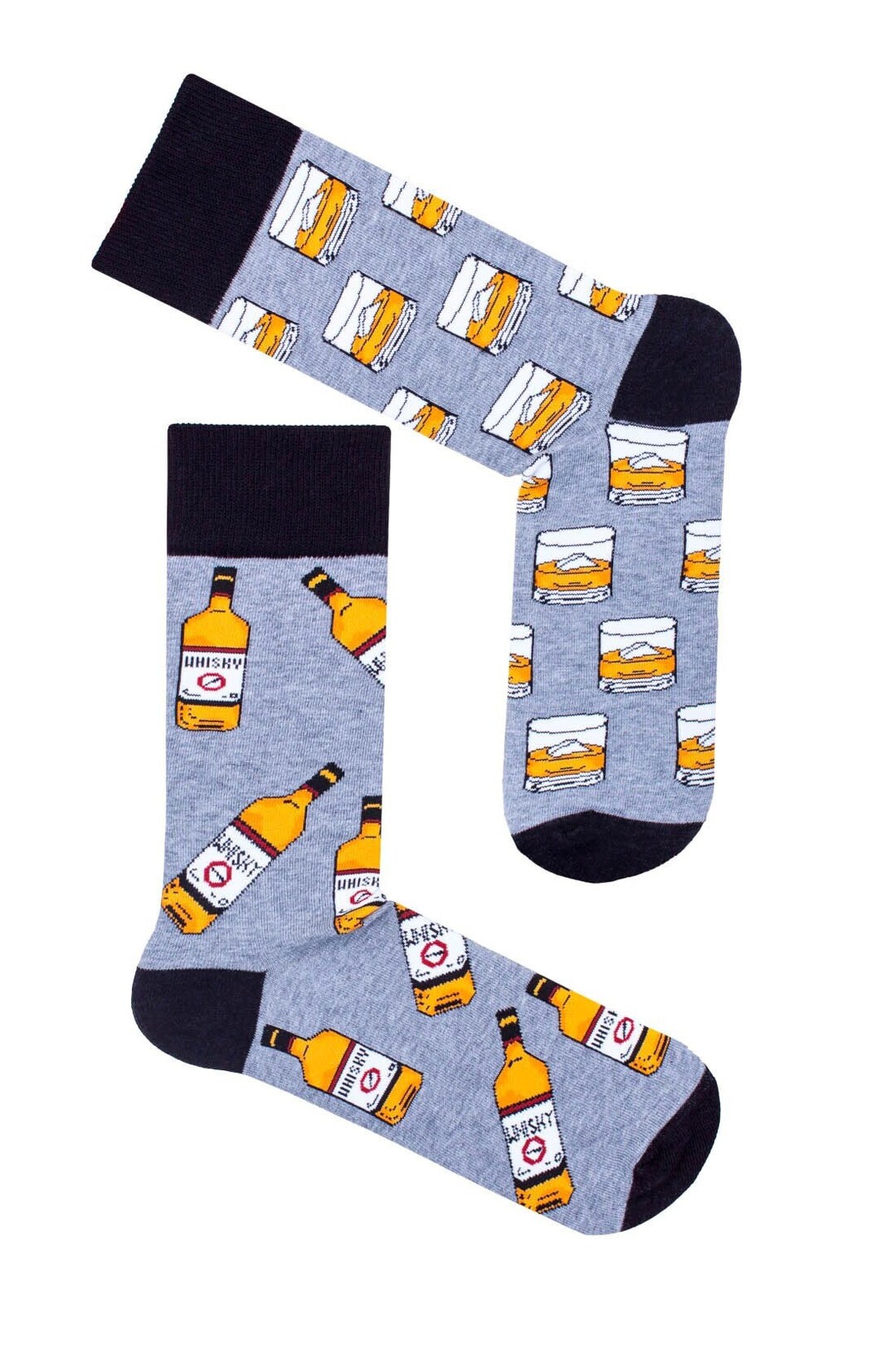 Whiskey Bottle Socks, Funny Mismatched Socks - Etsy