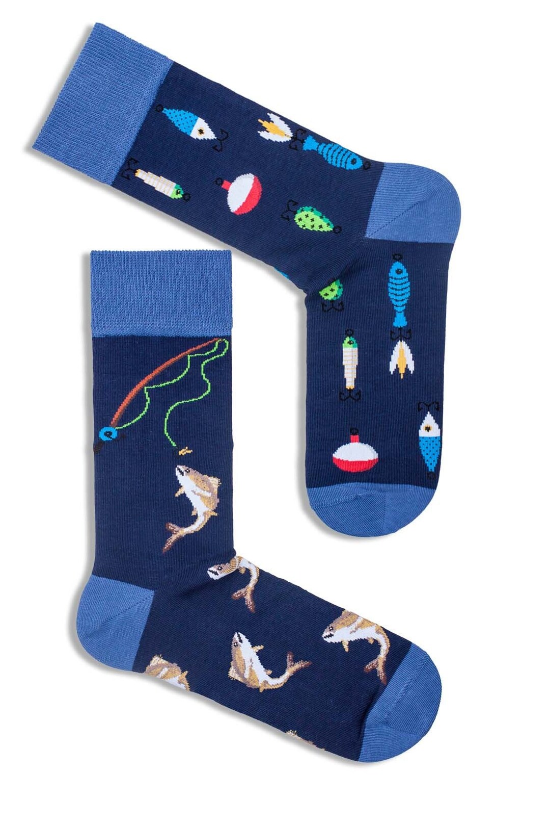 Fisherman Angler Fishing Rod Float Fish Men Socks Variants, Funny Socks ...