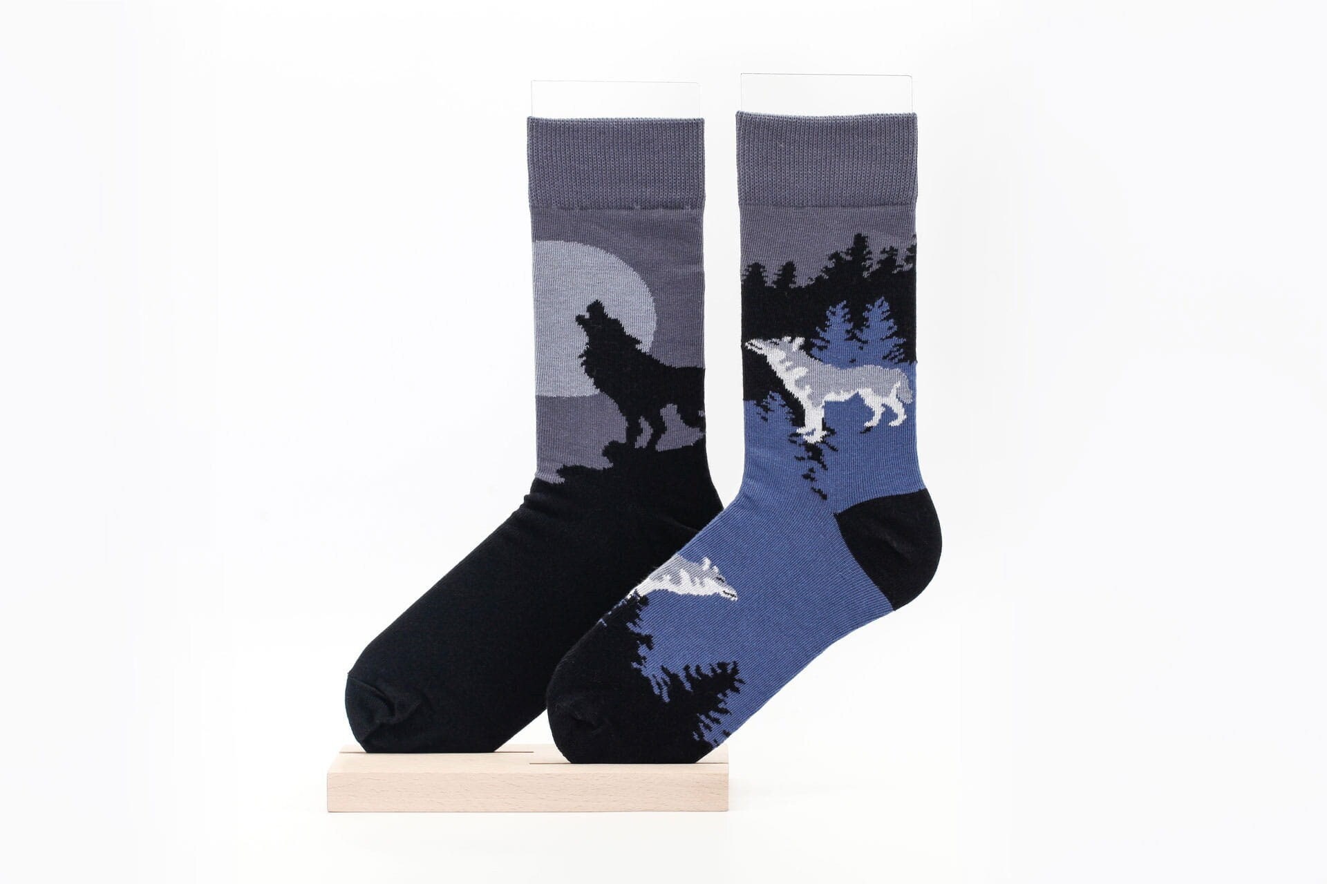 Lone Wolf Night Moon Unisex Socks, Funny Socks, Cozy Socks, Men Socks ...