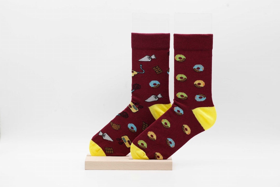 Donut & Mixer Socks: Unisex Cotton Blend, Funny Novelty Socks - Etsy