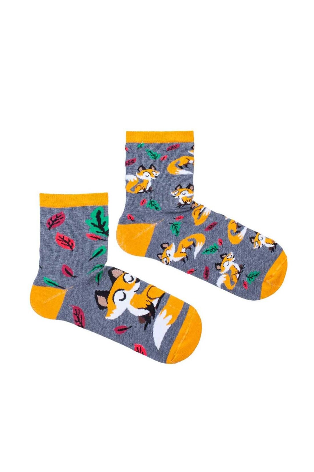 Happy Fox Foxes Kids Socks, Funny Socks, Cozy Socks, Socks, Crazy Socks ...