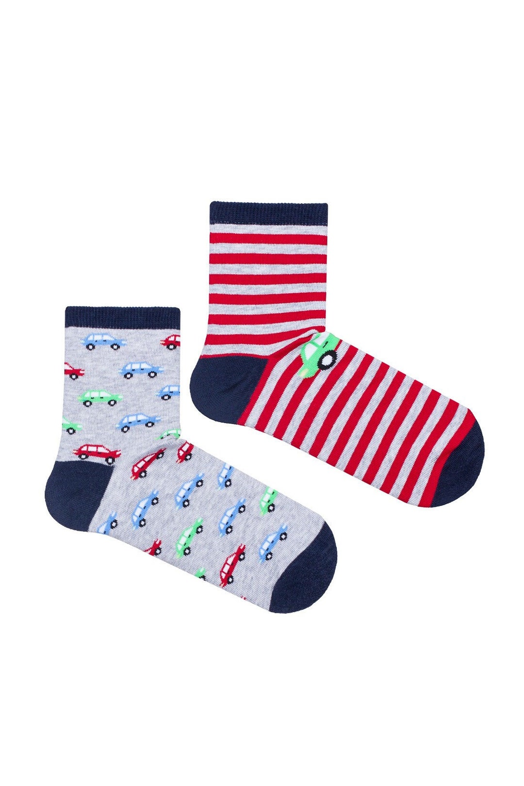 Mismatched Kids Socks: Car & Stripes, Funny Novelty Socks - Etsy