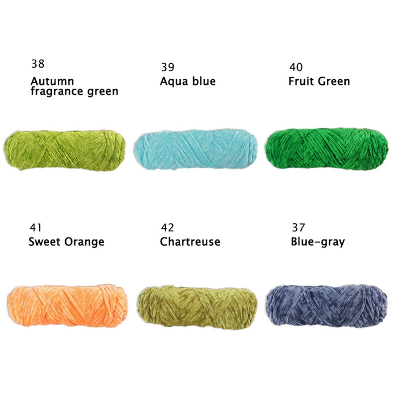 42 Colors Soft Velvet Yarn 95 Gram, Amigurumi Doll Animal Velvet Yarns ...