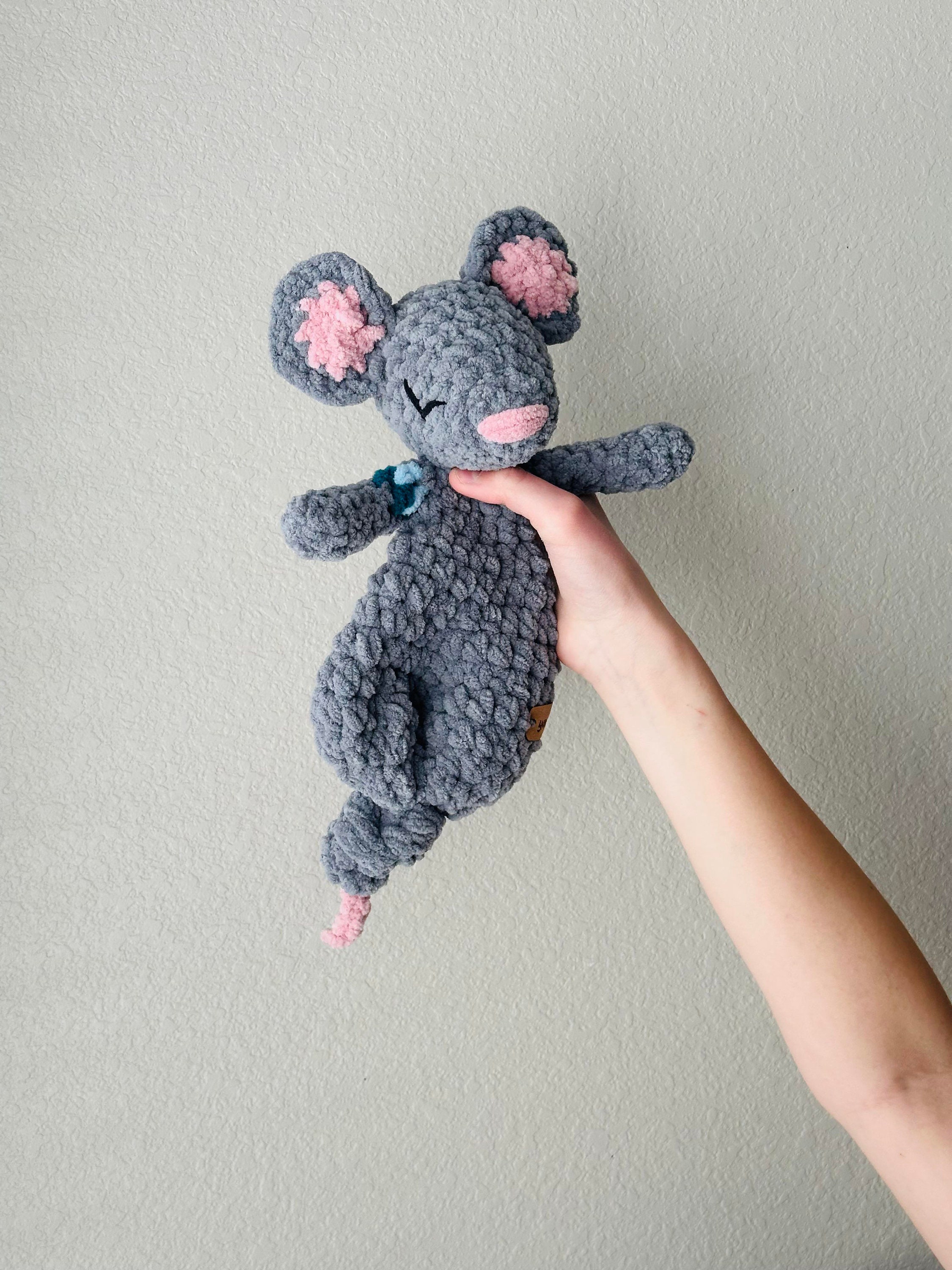 Crochet Mini Mouse Lovey, Small Snuggler, Mouse Plushie, Crochet Lovey ...