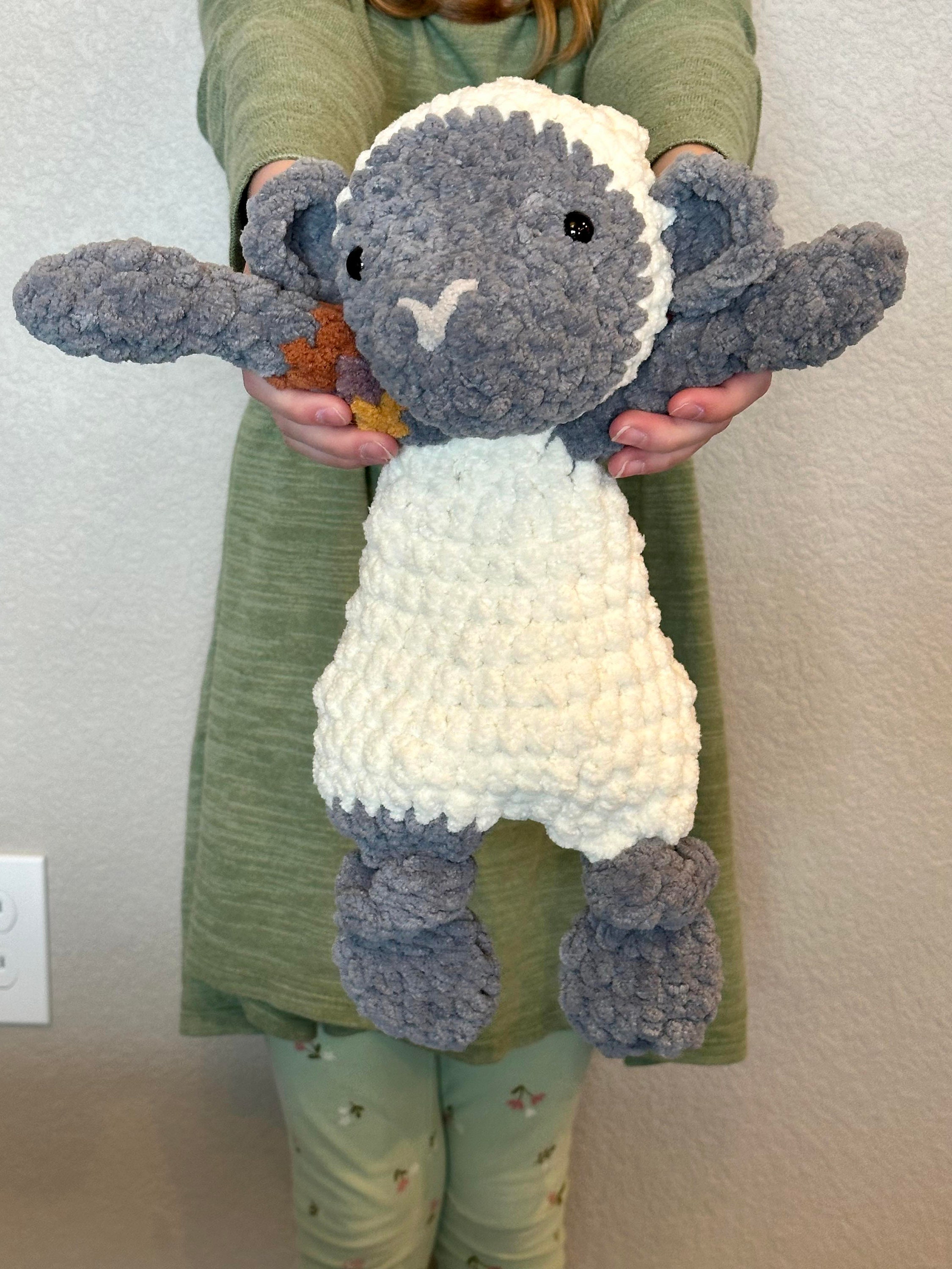 Crochet Lamb Lovey, Crochet Lovey Animal, Soft Amigurumi Snuggler ...