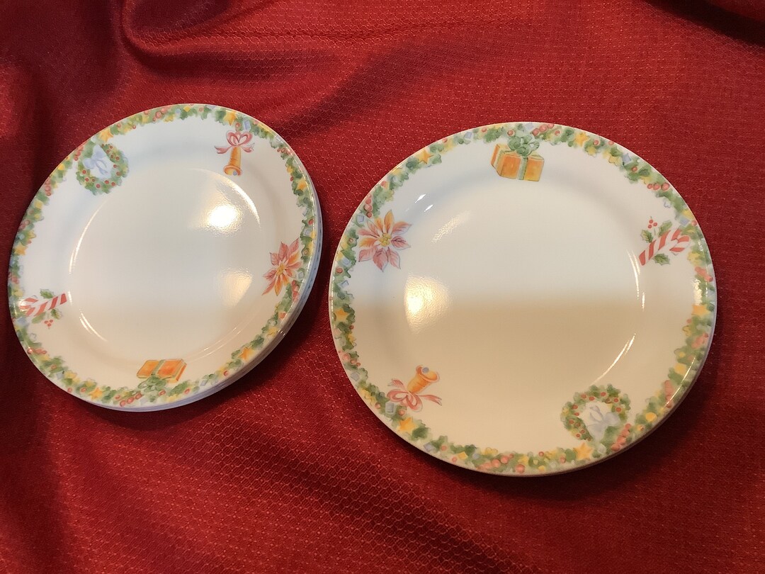 Corelle Christmas Joy Salad Plates Set of 6 - Etsy