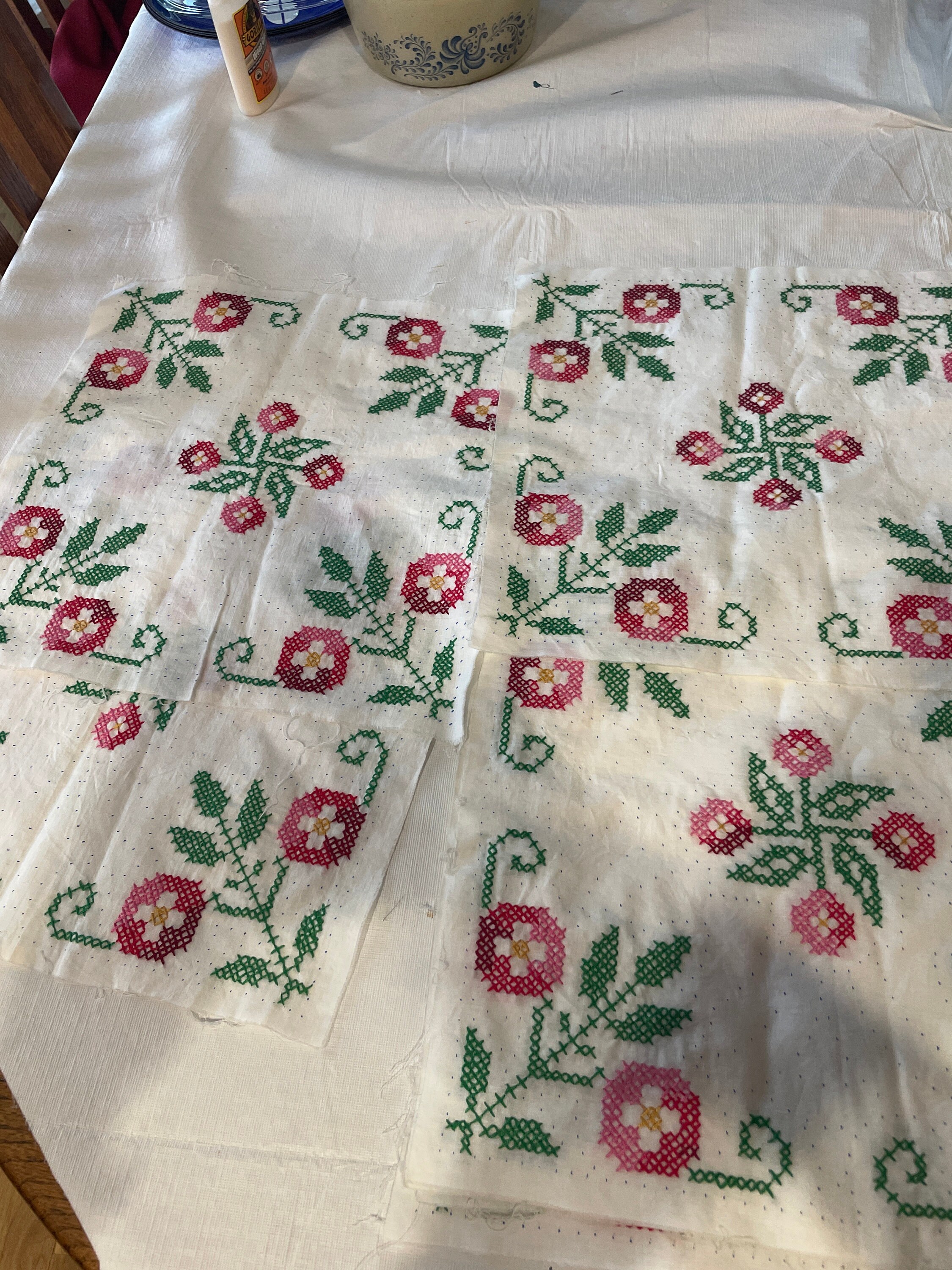 12 Hand Embroidered Quilt Blocks - Etsy