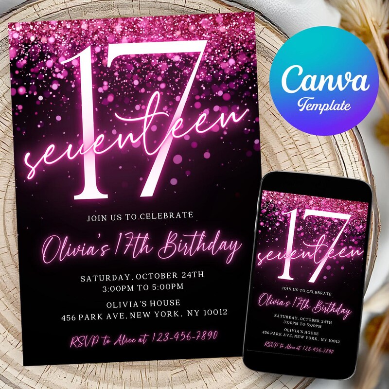 17th Birthday Party - Etsy