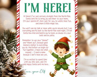 EDITABLE Elf Letter, Elf Arrival Letter, First Time Elf Arrival Letter ...