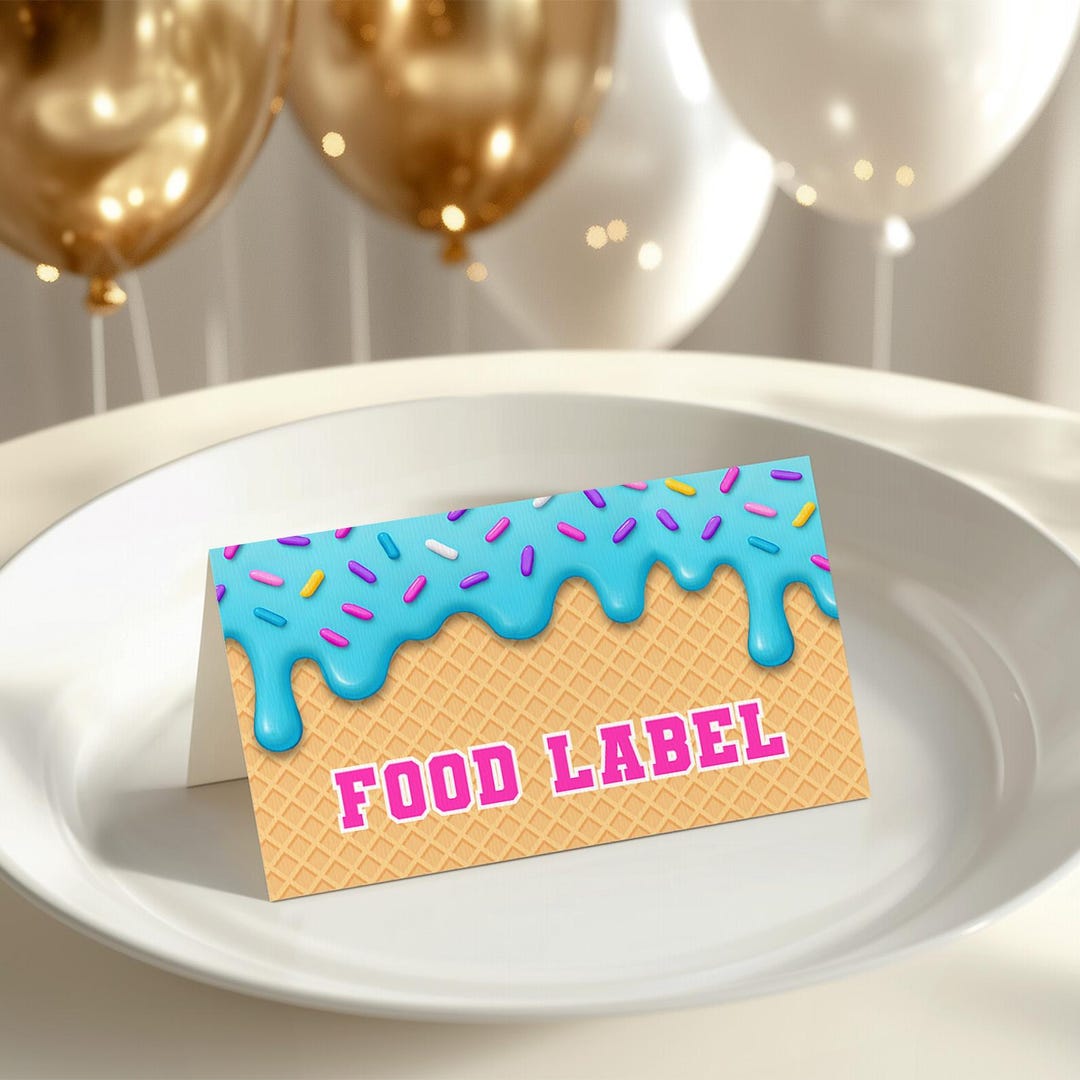 Baseball Drip Birthday Food Labels, Editable Tent Cards, Printable ...