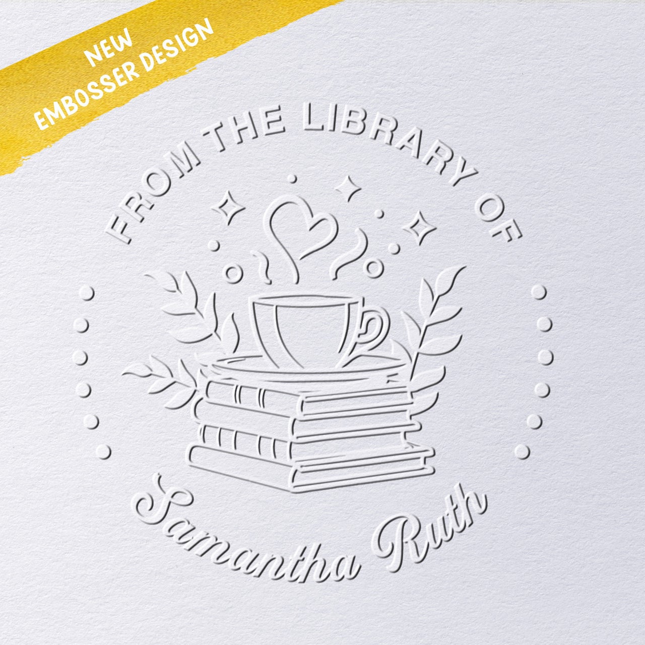 Book Embosser, Custom Stamp From the Library Of, This Book Belongs To ...