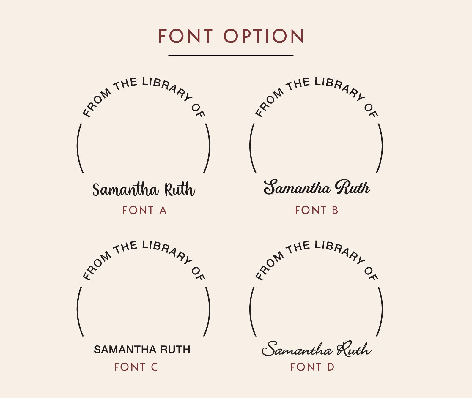 Personalized Book Stamp, From the Library Of, Book Embosser, Book Stamp ...