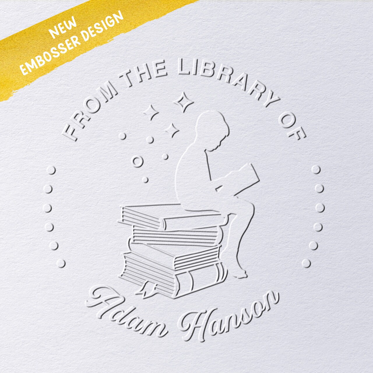 Book Embosser, Custom Stamp From the Library Of, This Book Belongs To ...