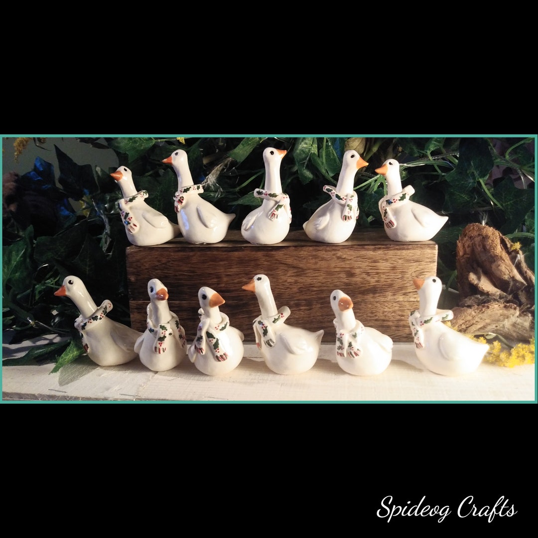 Handmade Ceramic Christmas Goose Decoration - Etsy