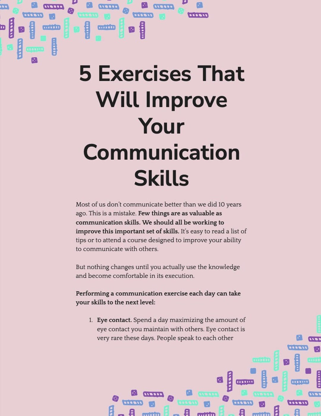 5 Exercises That Will Improve Your Communication Skills - Etsy