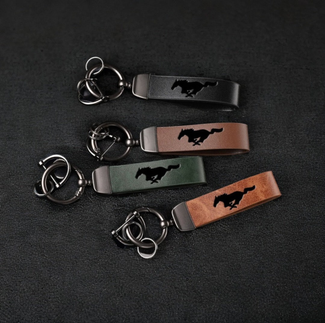 Keyring for Ford Mustang Genuine Leather Keychain Luxury Car - Etsy Canada