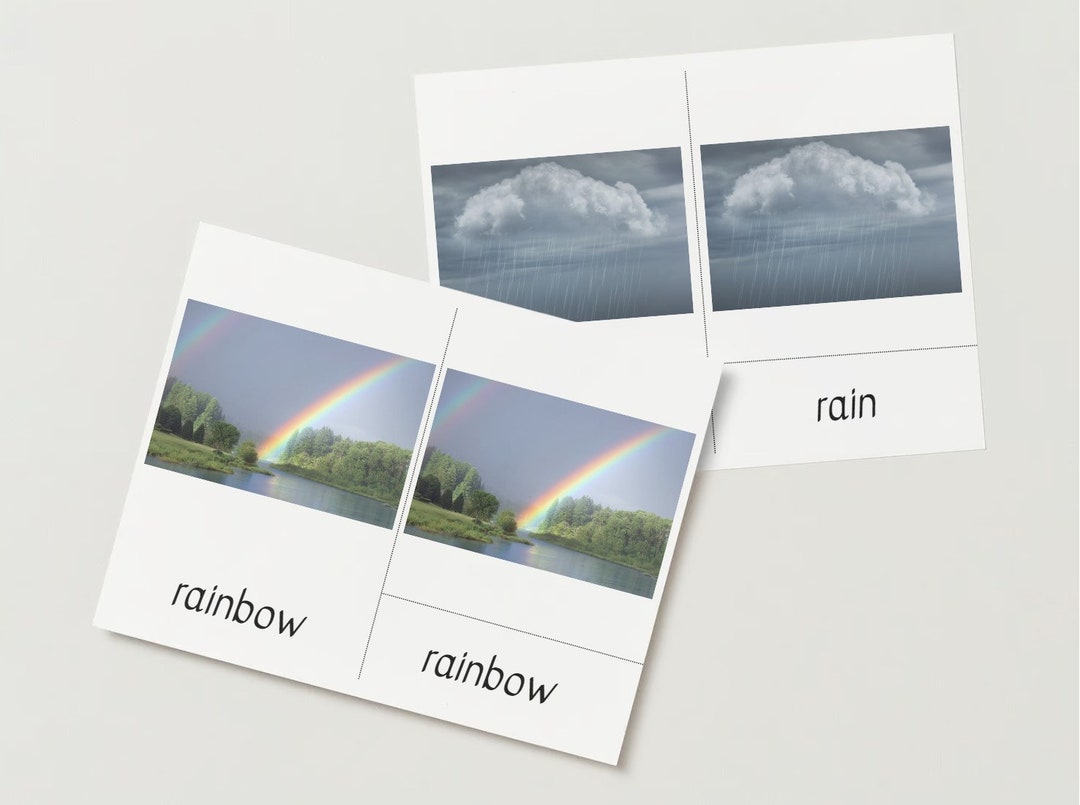 Weather 3 Part Cards - Etsy