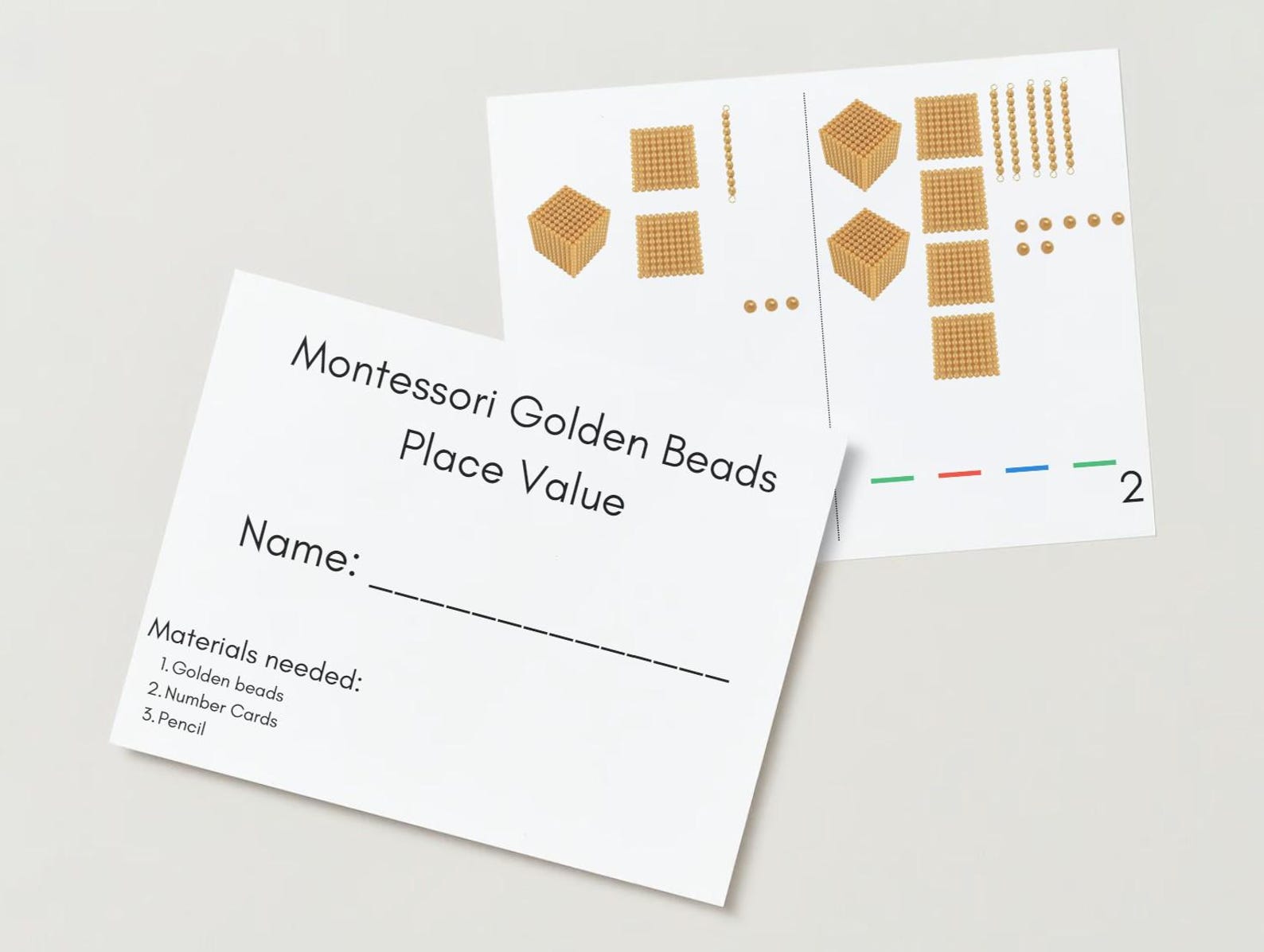 Montessori Place Value Booklet - Etsy